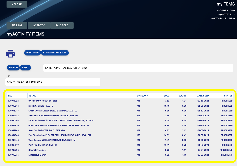 How to Use Consignor & Vendor Portal